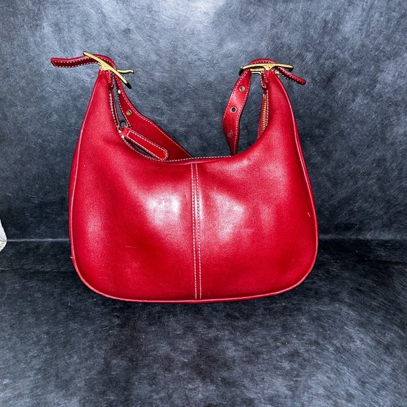 Coach | Bags | Coach Red Leather Small Hobo Bag Excellent Condition ...